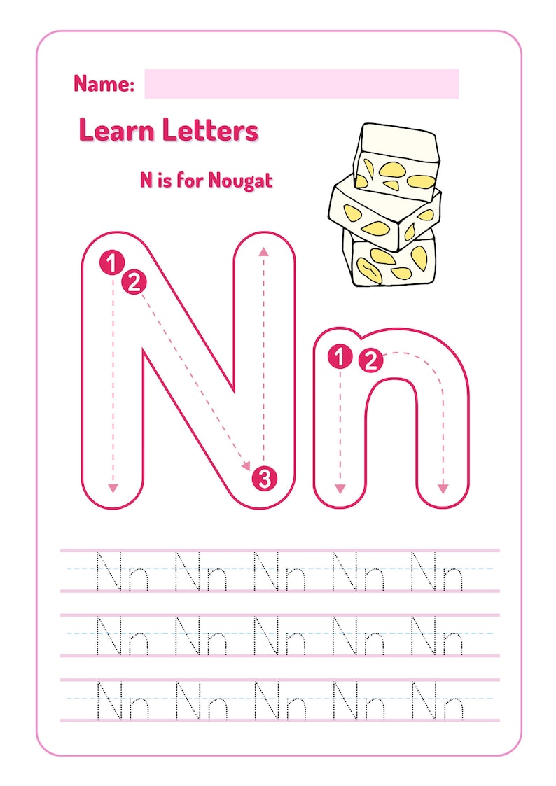 Unicorn Theme Alphabet Preschool Pre-k Kindergarten Learning Bundle ...