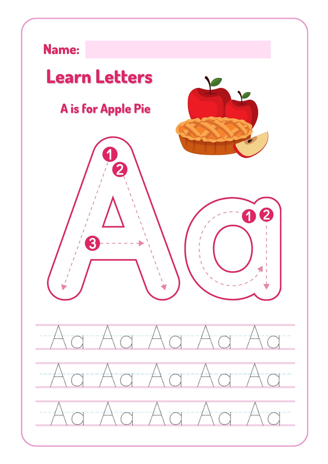 Unicorn Theme Alphabet Preschool Pre-k Kindergarten Learning Bundle ...