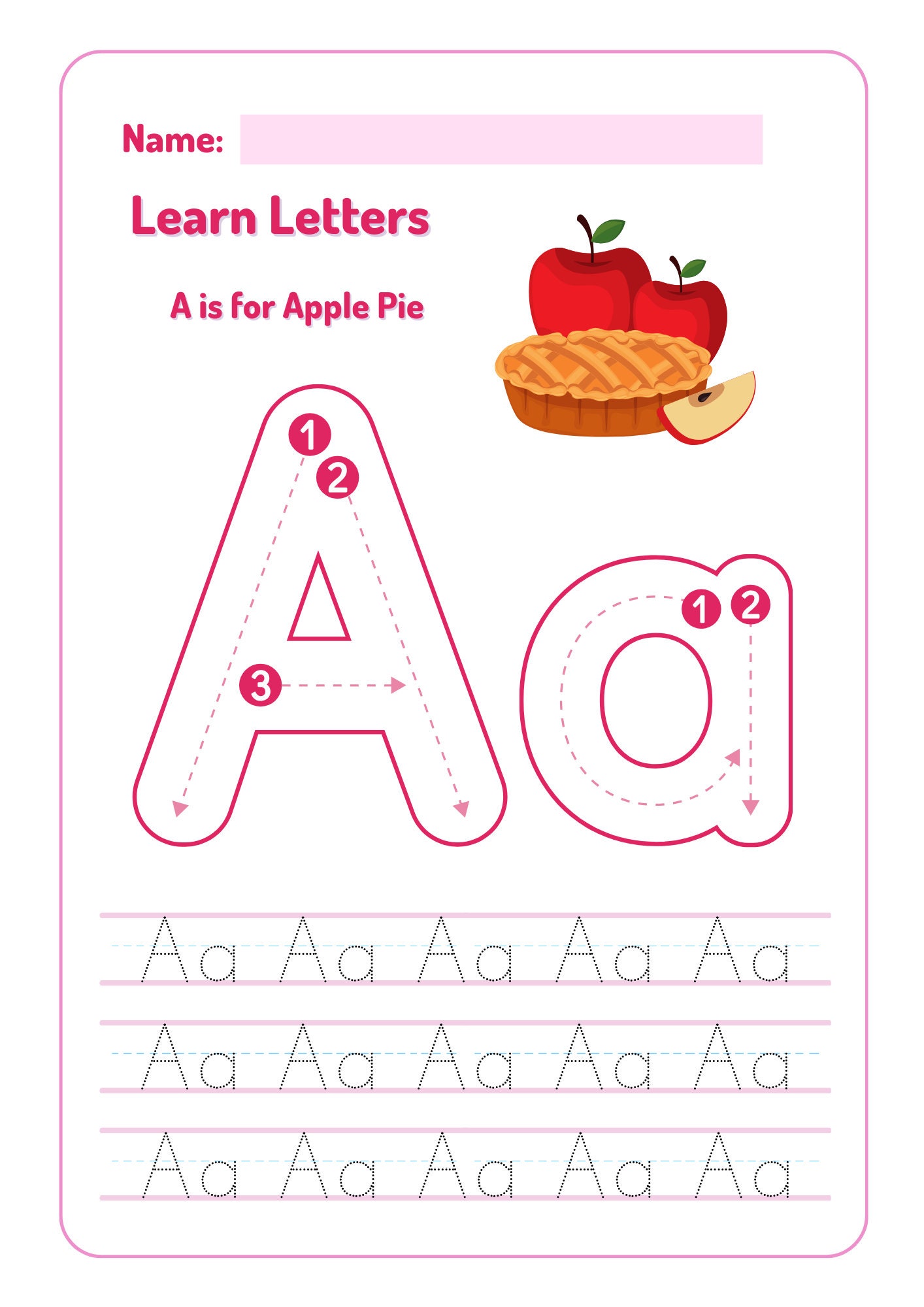 Unicorn Theme Alphabet Preschool Pre-k Kindergarten Learning Bundle ...