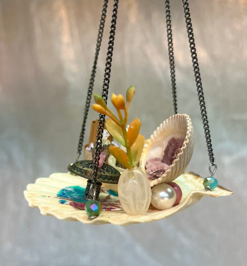 Miniature Hanging Seashell Fairy Home - Etsy