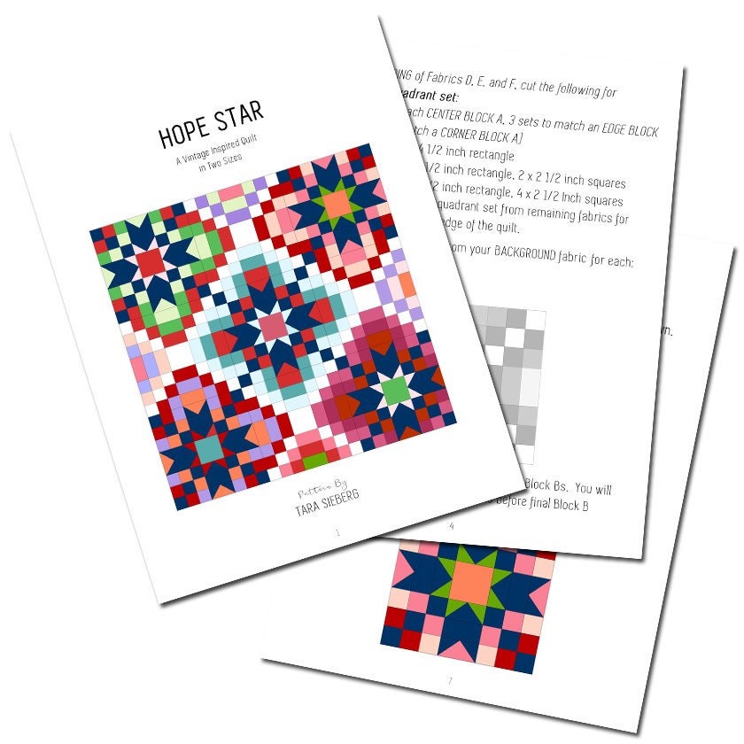 Hope Star Quilt Pattern - Etsy