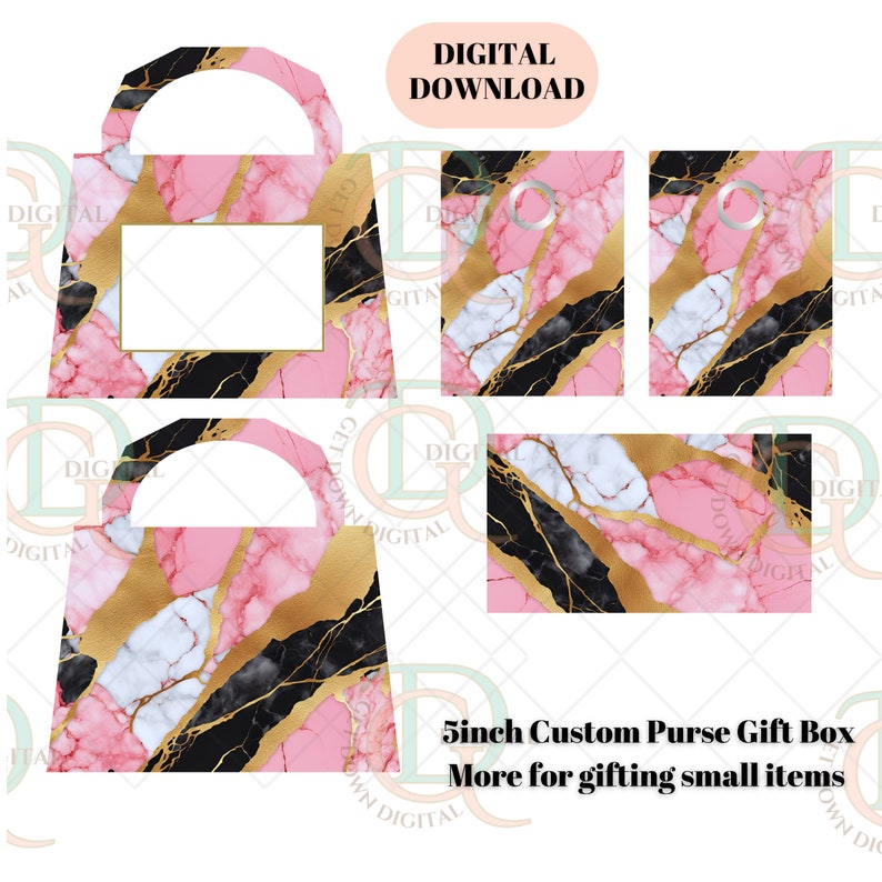 5x5 and 8.5x11 Drag and Drop Purse Template and 1 Free 5x5 Design, Edit ...