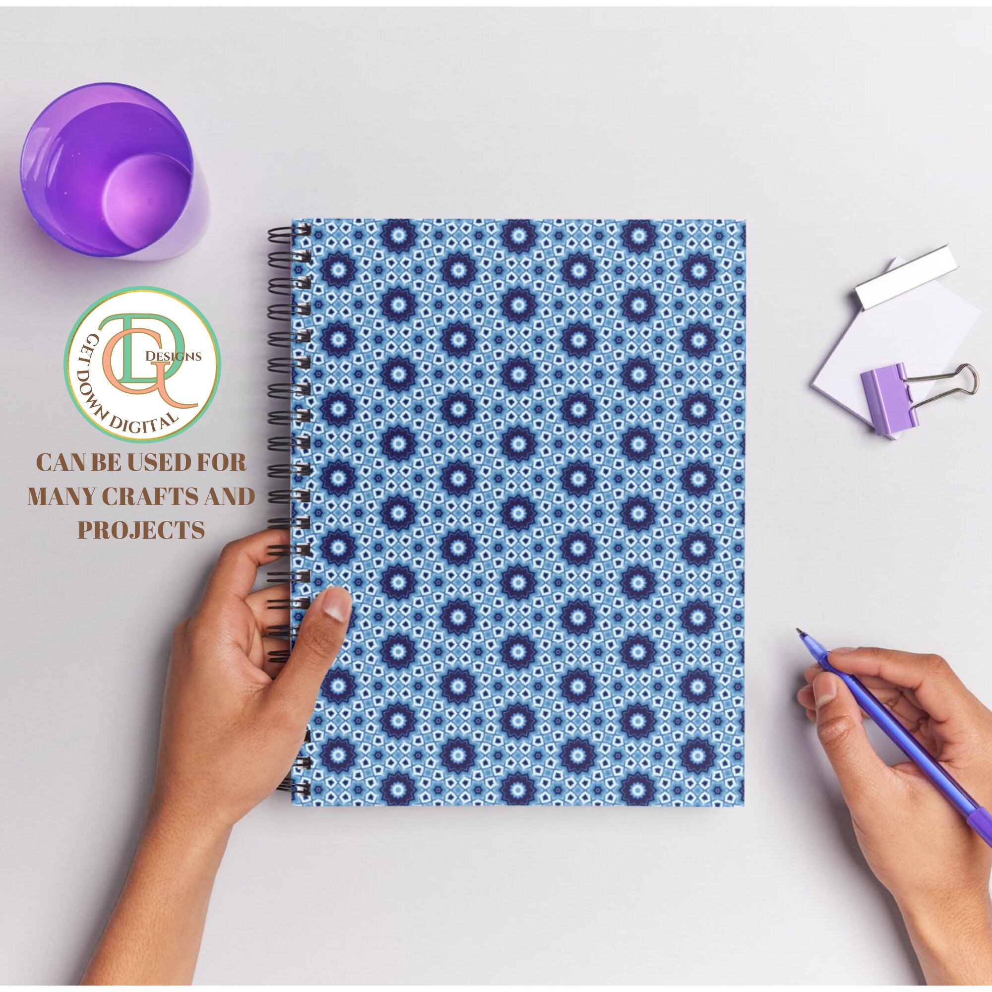 10 Blue Works Seamless Digital Papers, Beautiful Unique Patterns to Use ...