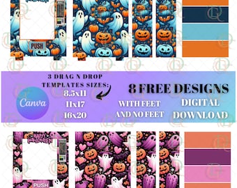 3x Size Halloween Vending Machine Drag and Drop Templates and 2 Free ...