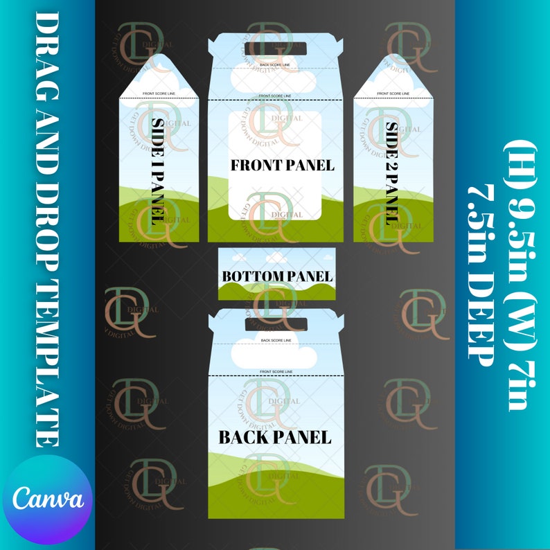 Halloween Foam Board Gable Box Drag and Drop Templates and 2 Free ...