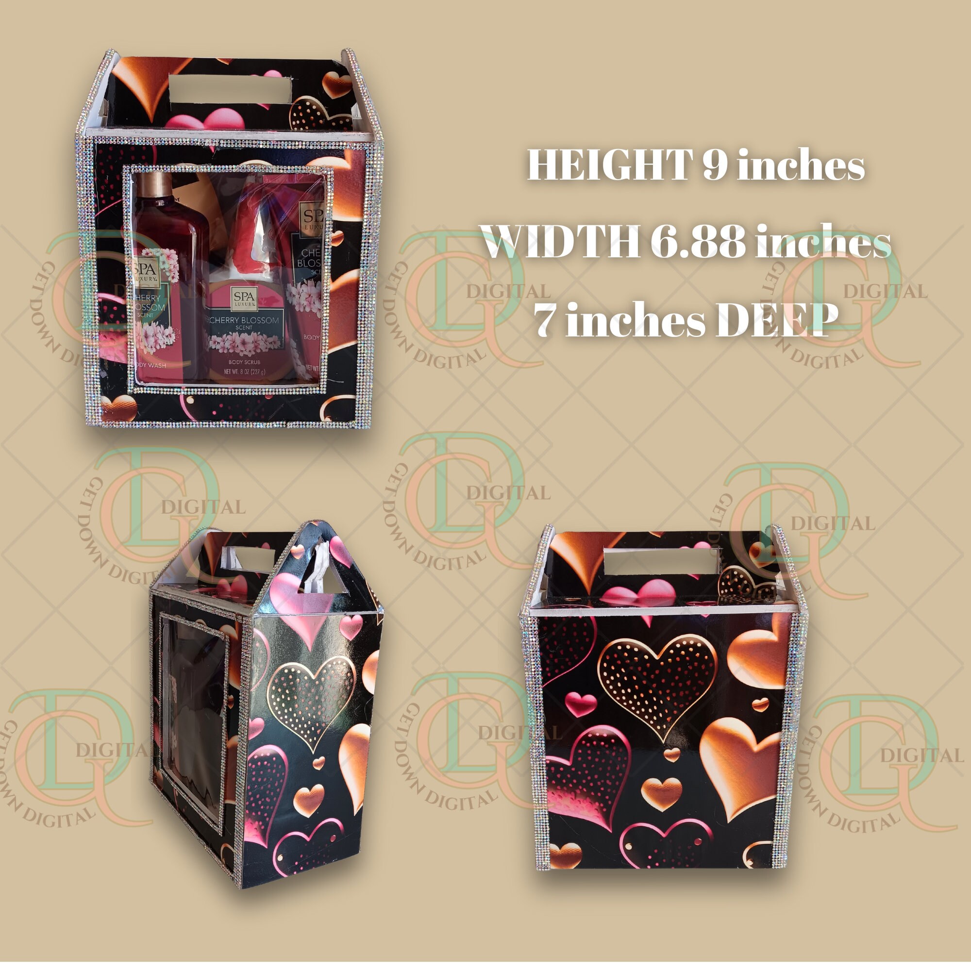 5 SIZES Foam Board Gable Box Drag and Drop Templates, Edit in Canva ...