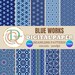 10 Blue Works Seamless Digital Papers, Beautiful Unique Patterns to Use ...