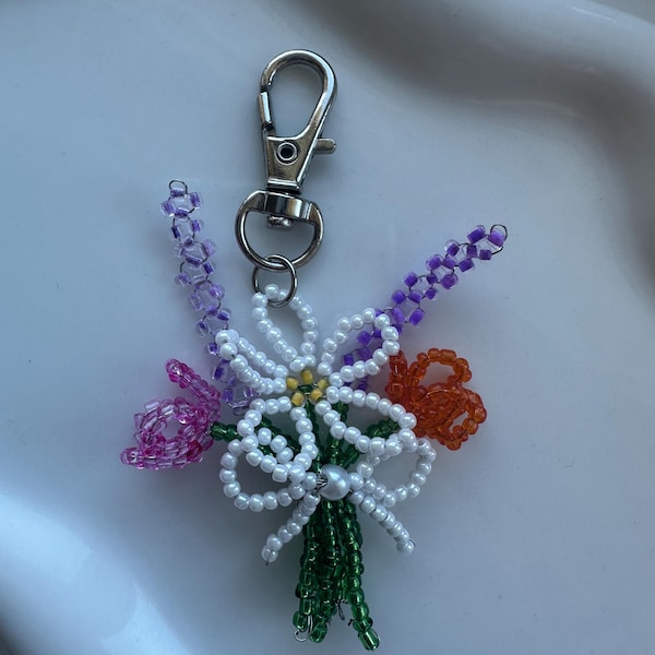 Flower Keychain - Etsy