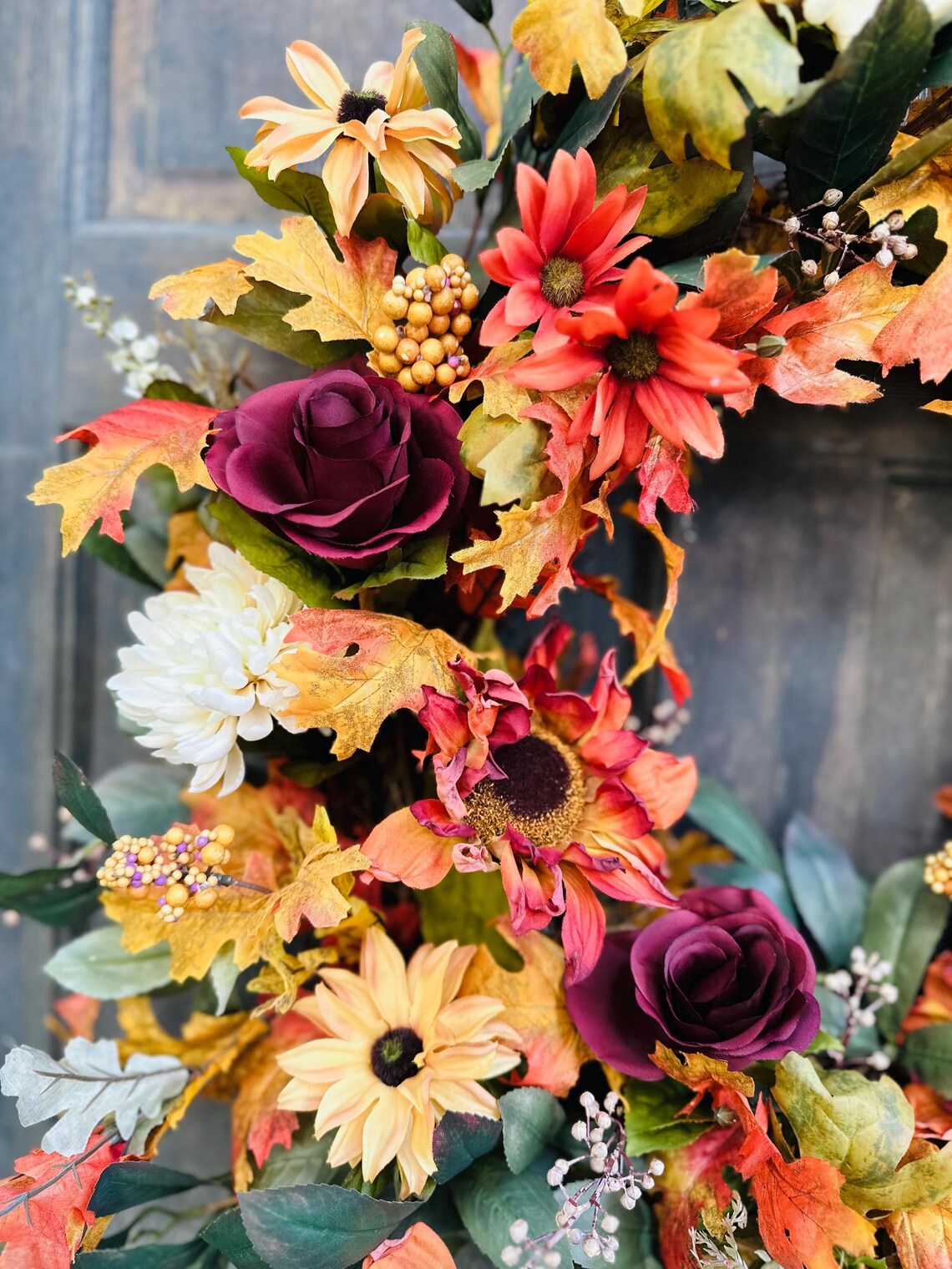 Colors of Fall Wreath - Etsy