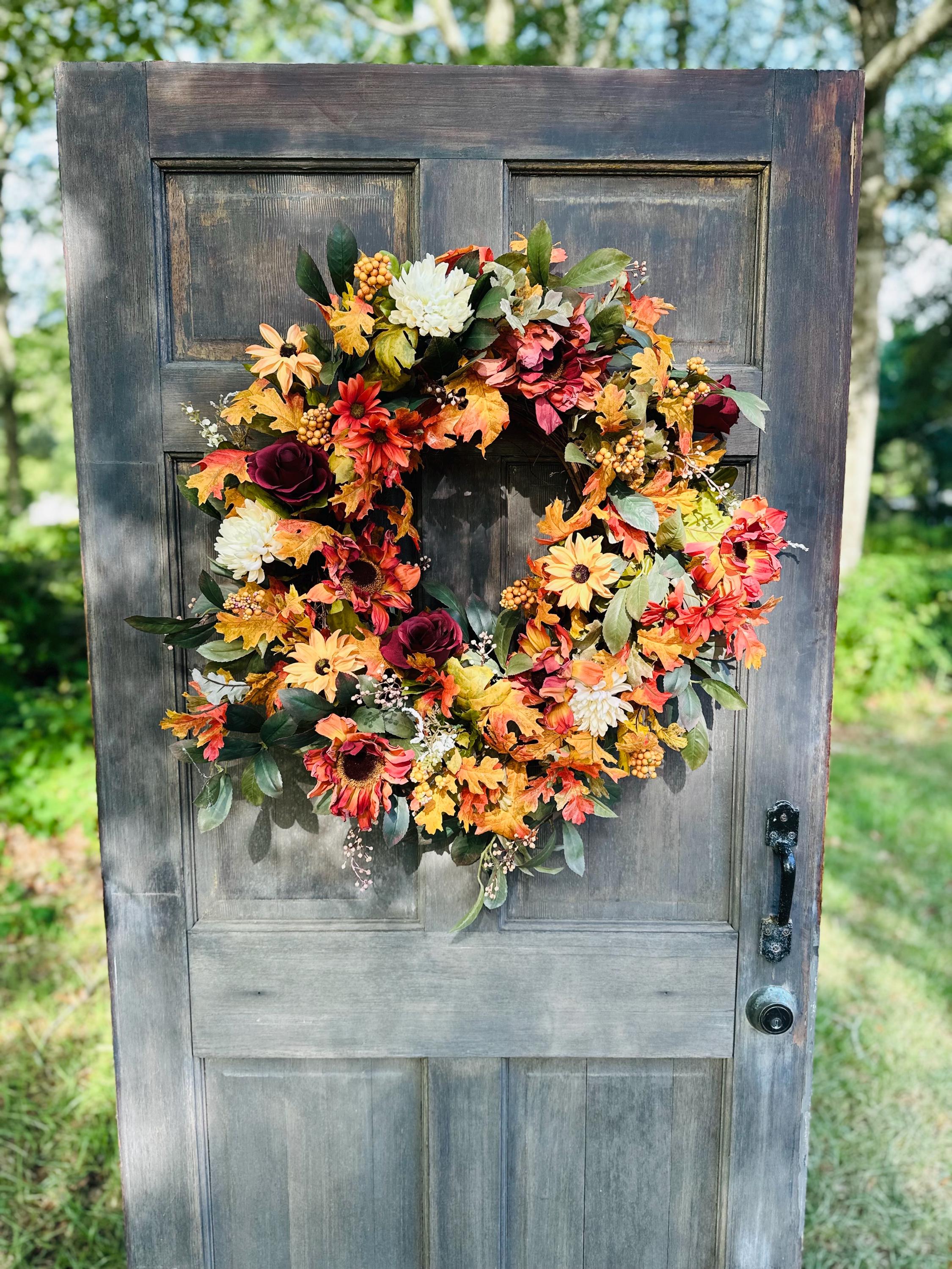 Colors of Fall Wreath - Etsy