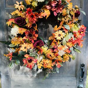 Colors of Fall Wreath - Etsy