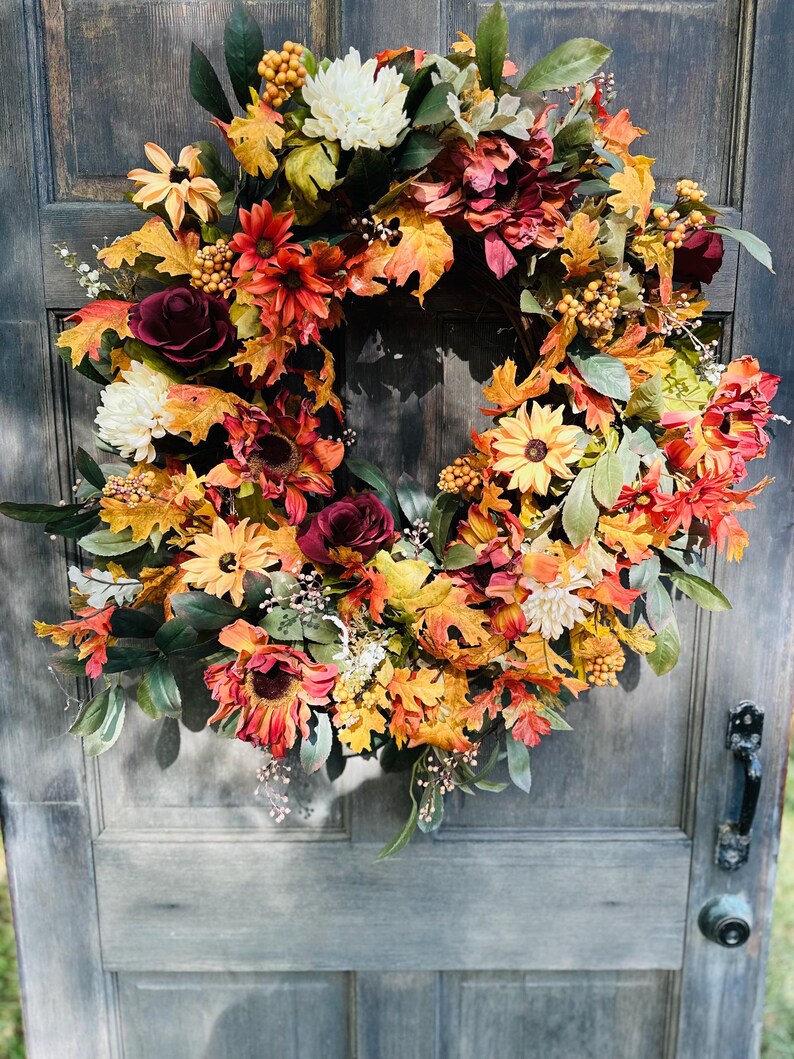 Colors of Fall Wreath - Etsy