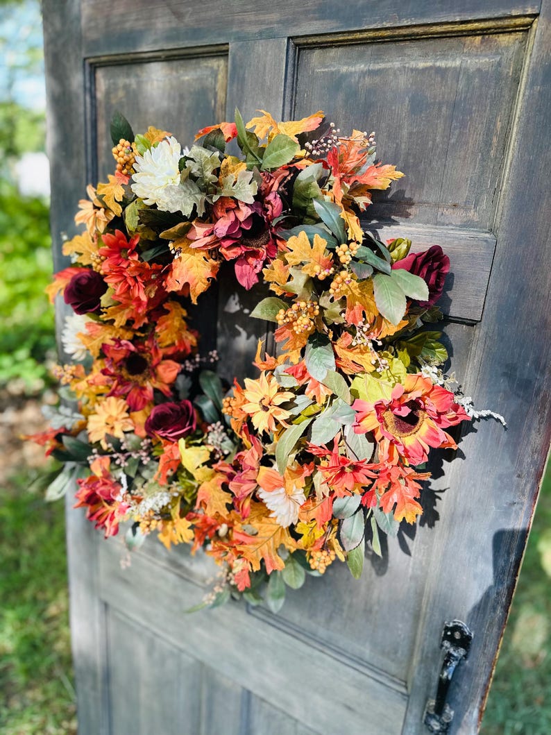 Colors of Fall Wreath - Etsy