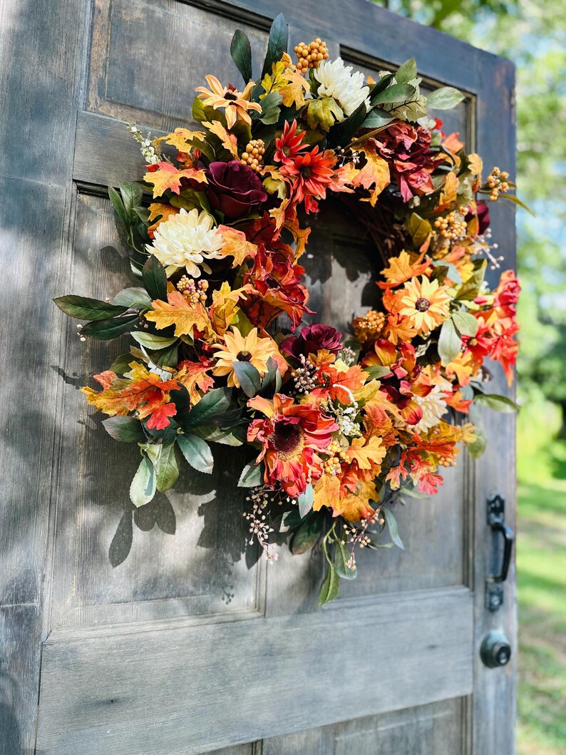 Colors of Fall Wreath - Etsy