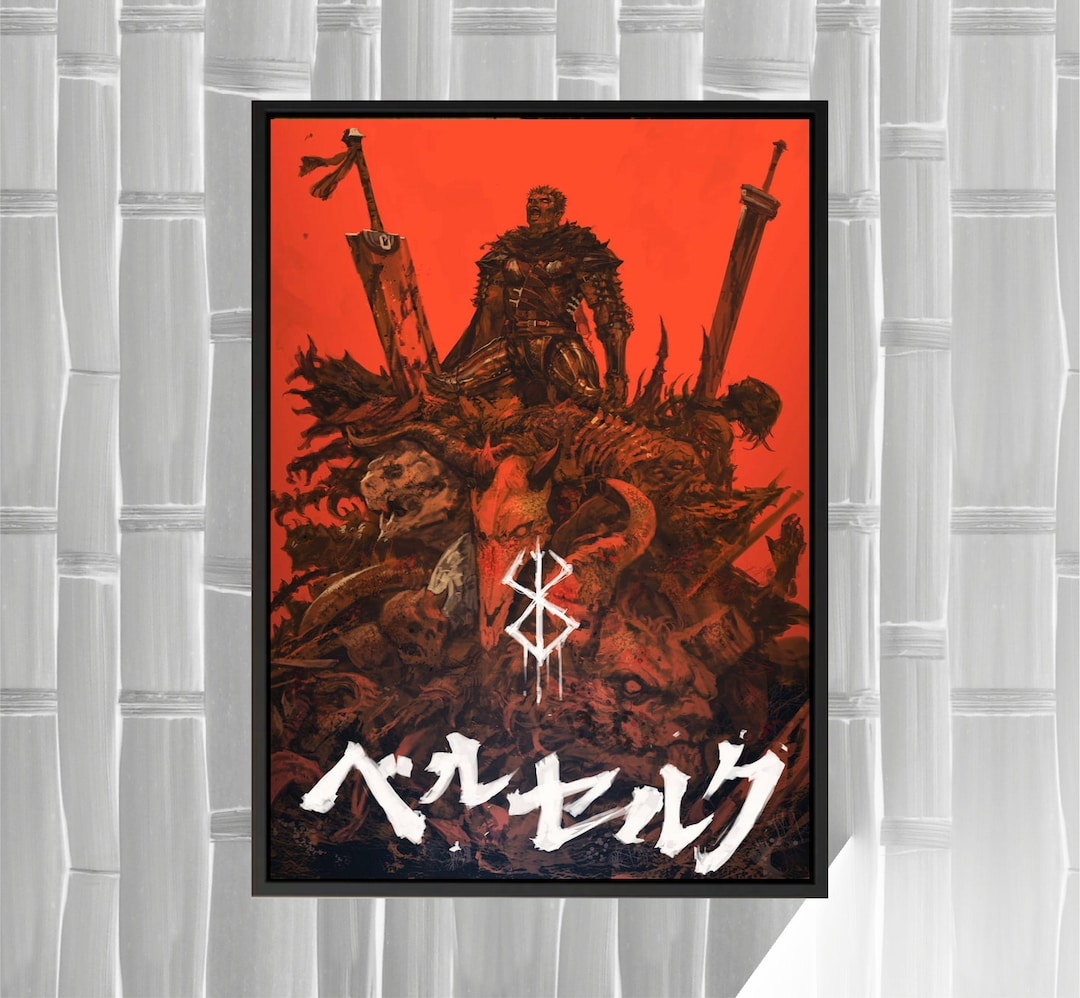 Guts Art, Berserk Wall Art, Anime Canvas, Anime Wall Decor, Manga ...