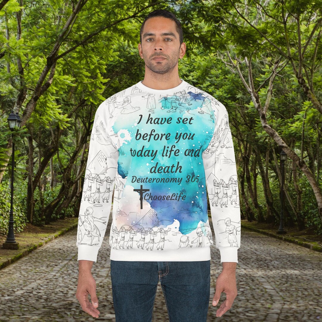 Chooselife Bible Stories Unisex Sweatshirt, Cool Religious Crewneck ...