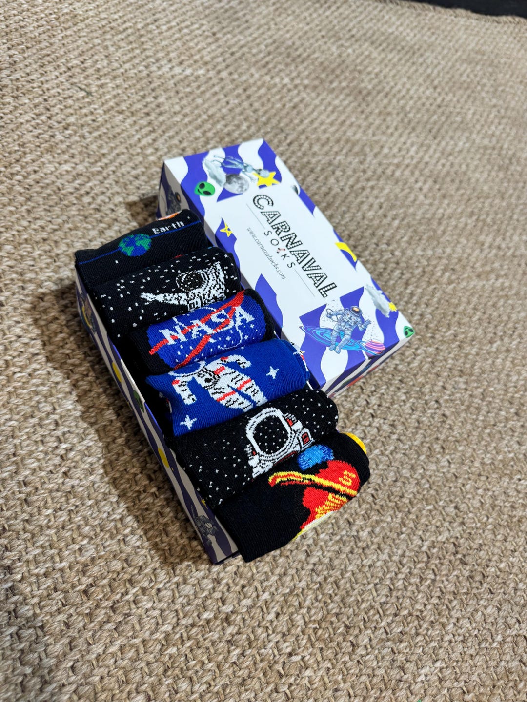 Astronaut Socks: Space Series Cotton Blend Novelty Socks - Etsy