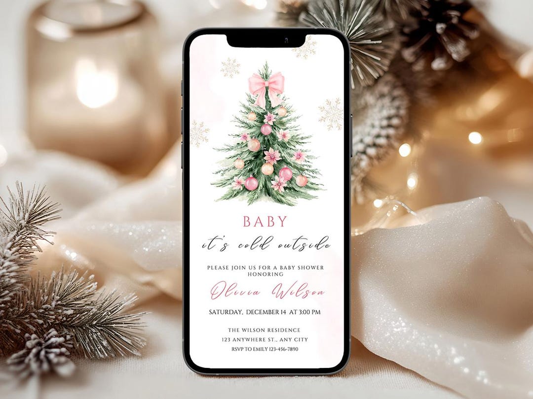 Baby It's Cold Outside Animated Mobile Invitation Template Coquette ...