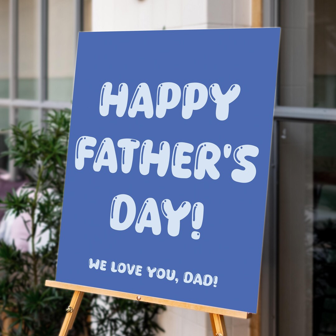 Happy Father's Day Welcome Sign, Gifts for Dad, First Father's Day ...