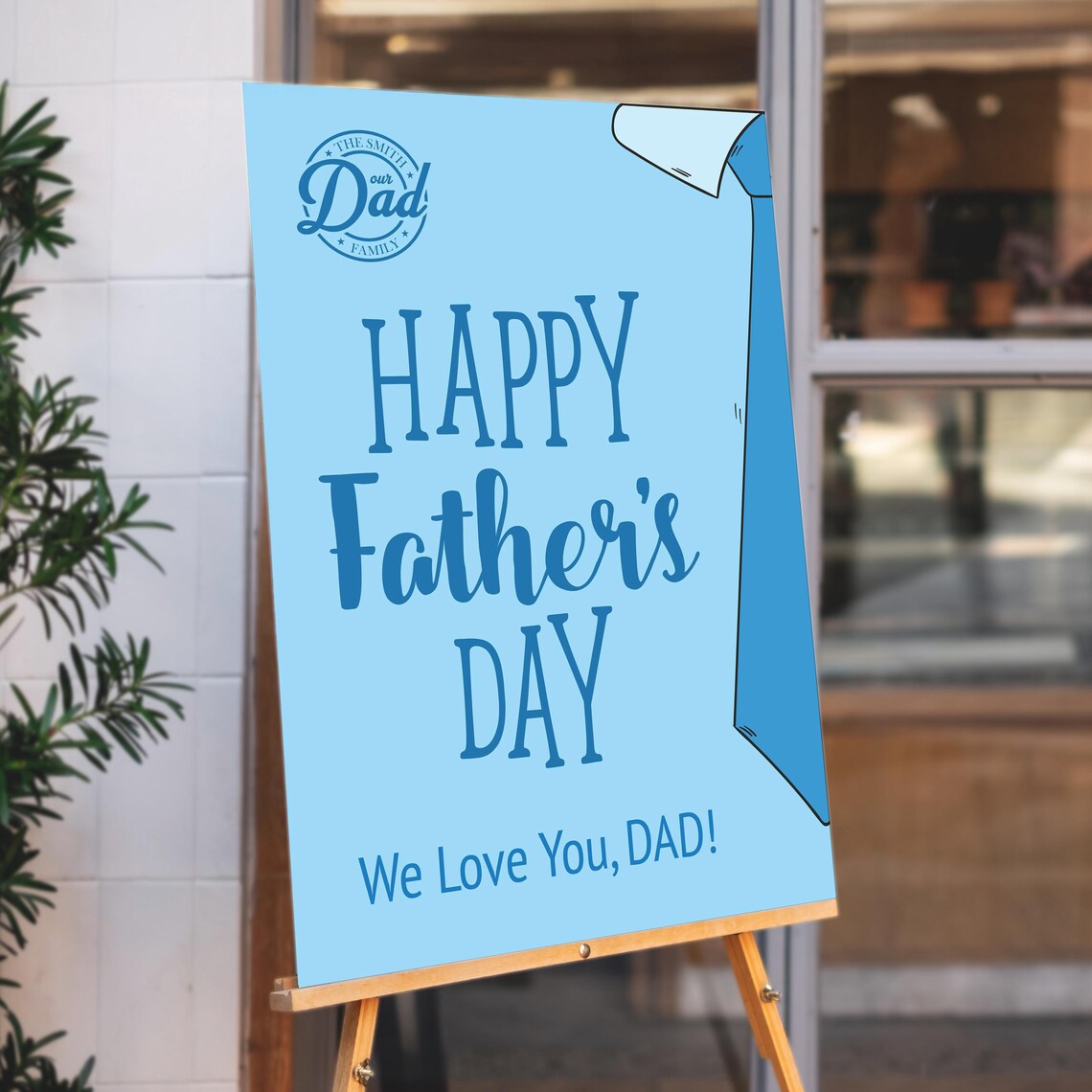 Custom Happy Father’s Day Sign, Printable Welcome Poster With Custom ...
