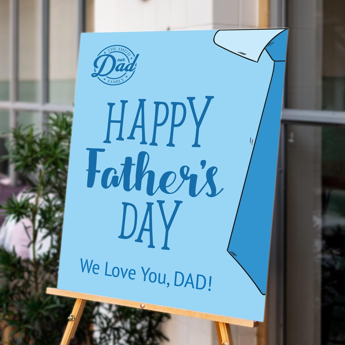Custom Happy Father’s Day Sign, Printable Welcome Poster With Custom ...