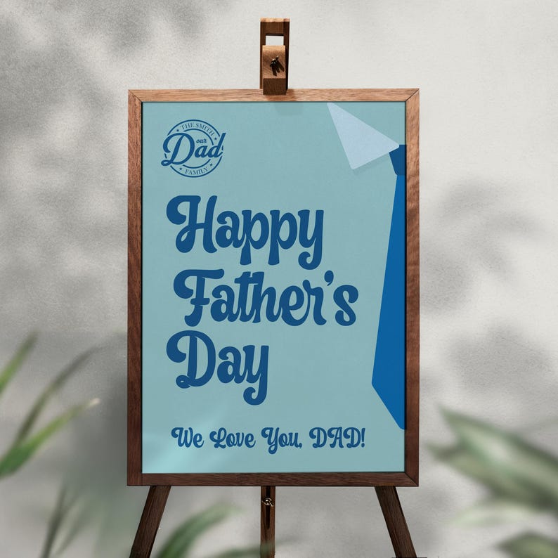 Custom Happy Father’s Day Sign, Printable Welcome Poster With Custom ...