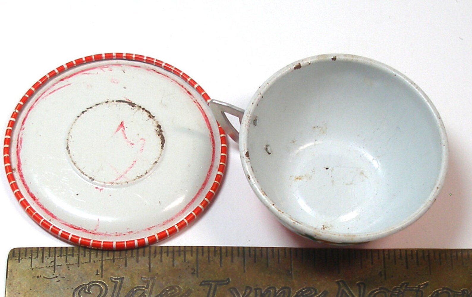 OWLS Tin Toy Tea Setting. Cup & Plates by Ohio Art Co. 3 Pieces. - Etsy