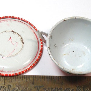 OWLS Tin Toy Tea Setting. Cup & Plates by Ohio Art Co. 3 Pieces. - Etsy