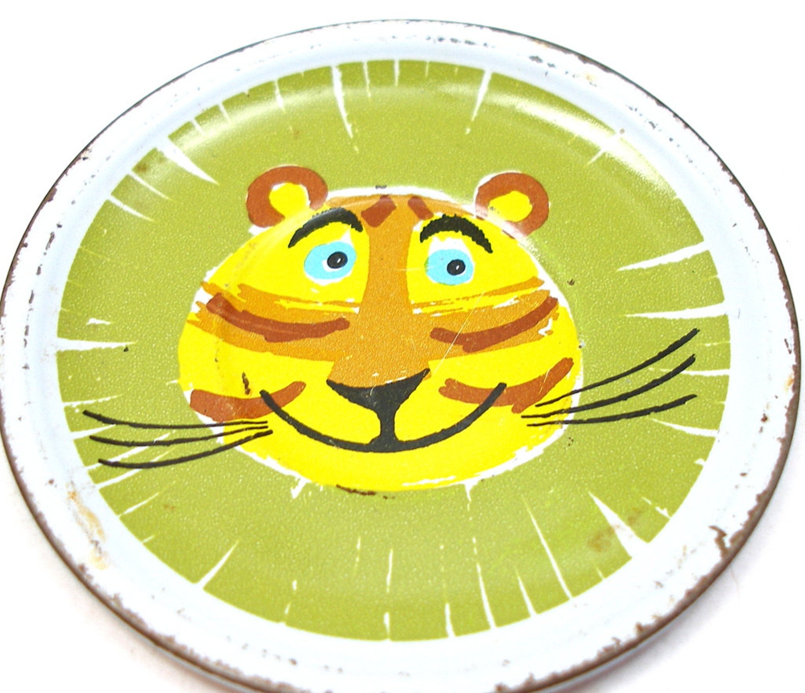 Smiling Tiger Tin Toy Tea Setting 3 Piece Set. - Etsy