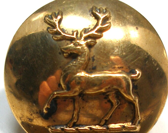 1800s STAG BUTTON. Antique Victorian Deer Livery Button. 1" Firmin ...