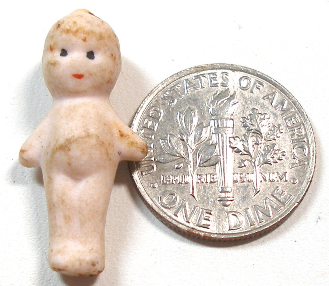 1" Tiny Antique Doll. Kewpie Style. Vintage Bisque Doll. Miniature ...