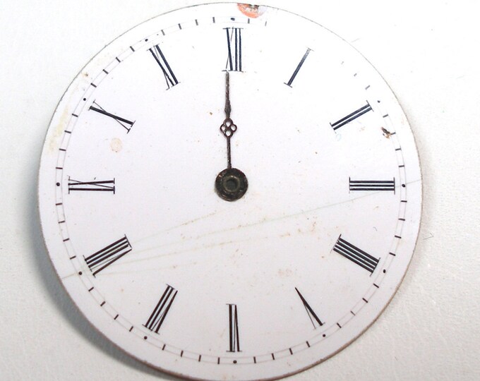 Small Vintage Watch Dial, Enamel Face. 1 1/8. on SALE - Etsy
