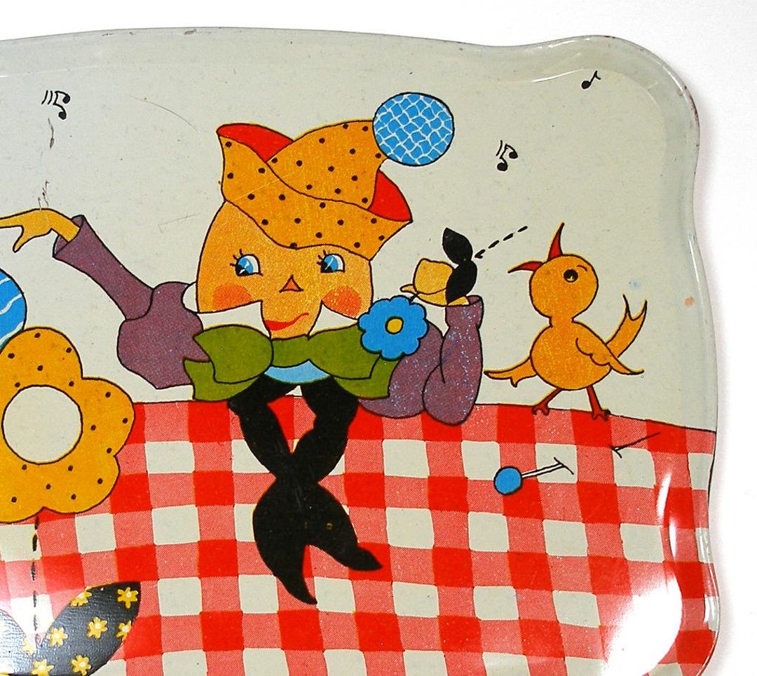 Vintatge Tin Toy Tea Tray. Storybook, Humpty Dumpty Lithograph. SALE ...