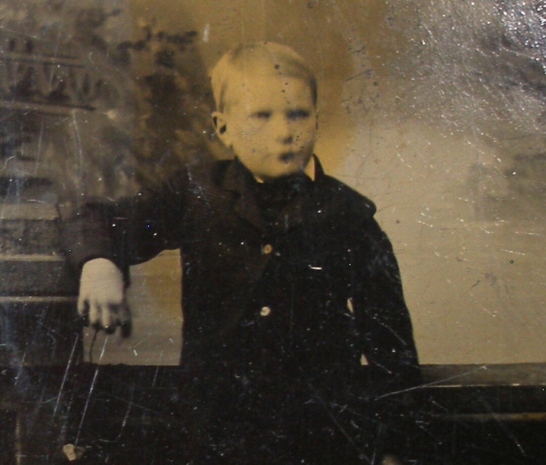 Dapper Boy, 1800s Antique Tintype Portrait of a Child, Ferrotype ...