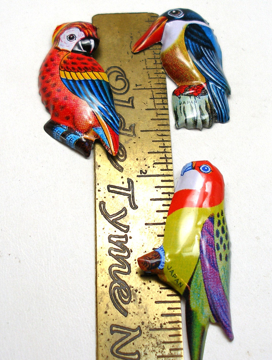 3 Tin Toy BIRD Pins 1960s Japanese Costume Jewelry With - Etsy