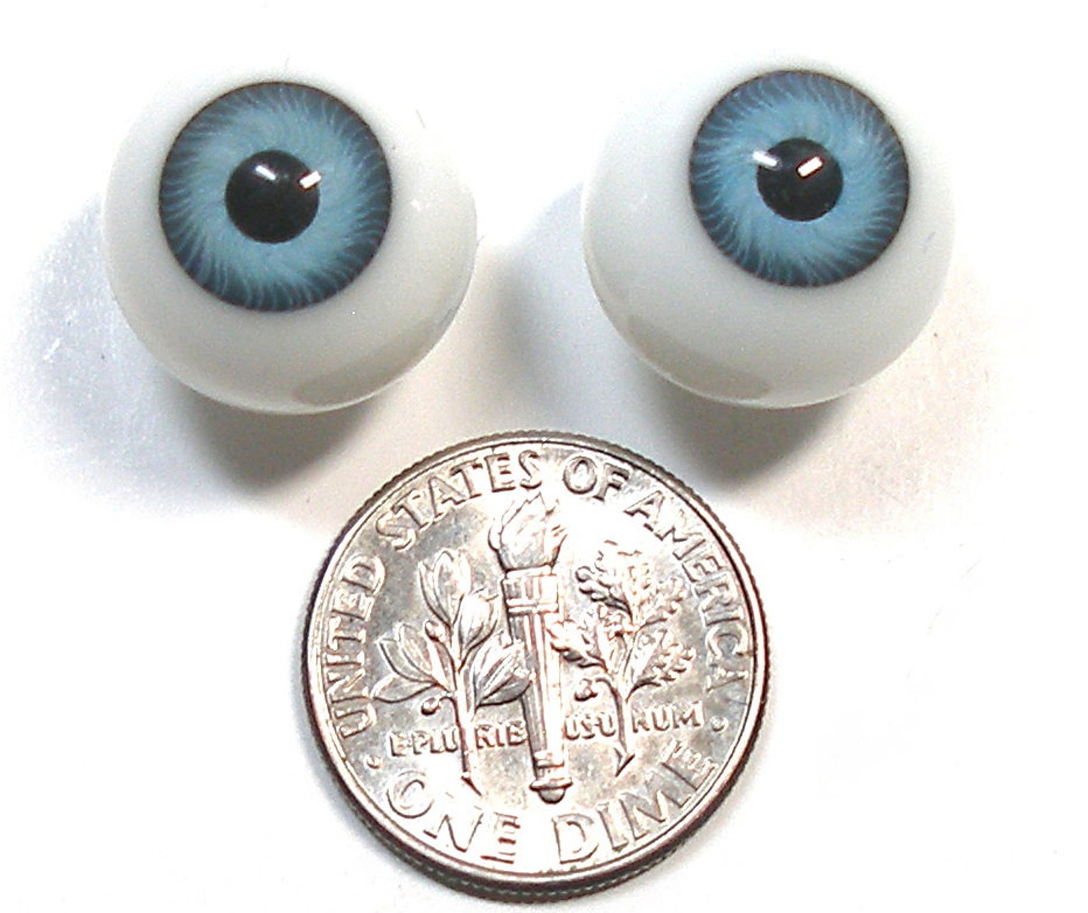 Small Vintage Blown Glass Doll Eyes Blue Iris 14mm German Etsy