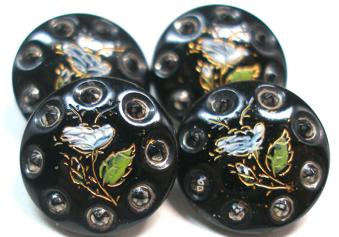 4 Antique BUTTONS. Victorian With Facets, 1/2". Unused. Near Mint. - Etsy