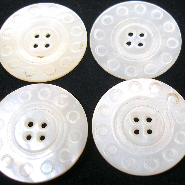 Carved Mother of Pearl Buttons - Etsy