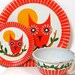 OWLS Tin Toy Tea Setting. Cup & Plates by Ohio Art Co. 3 Pieces. - Etsy
