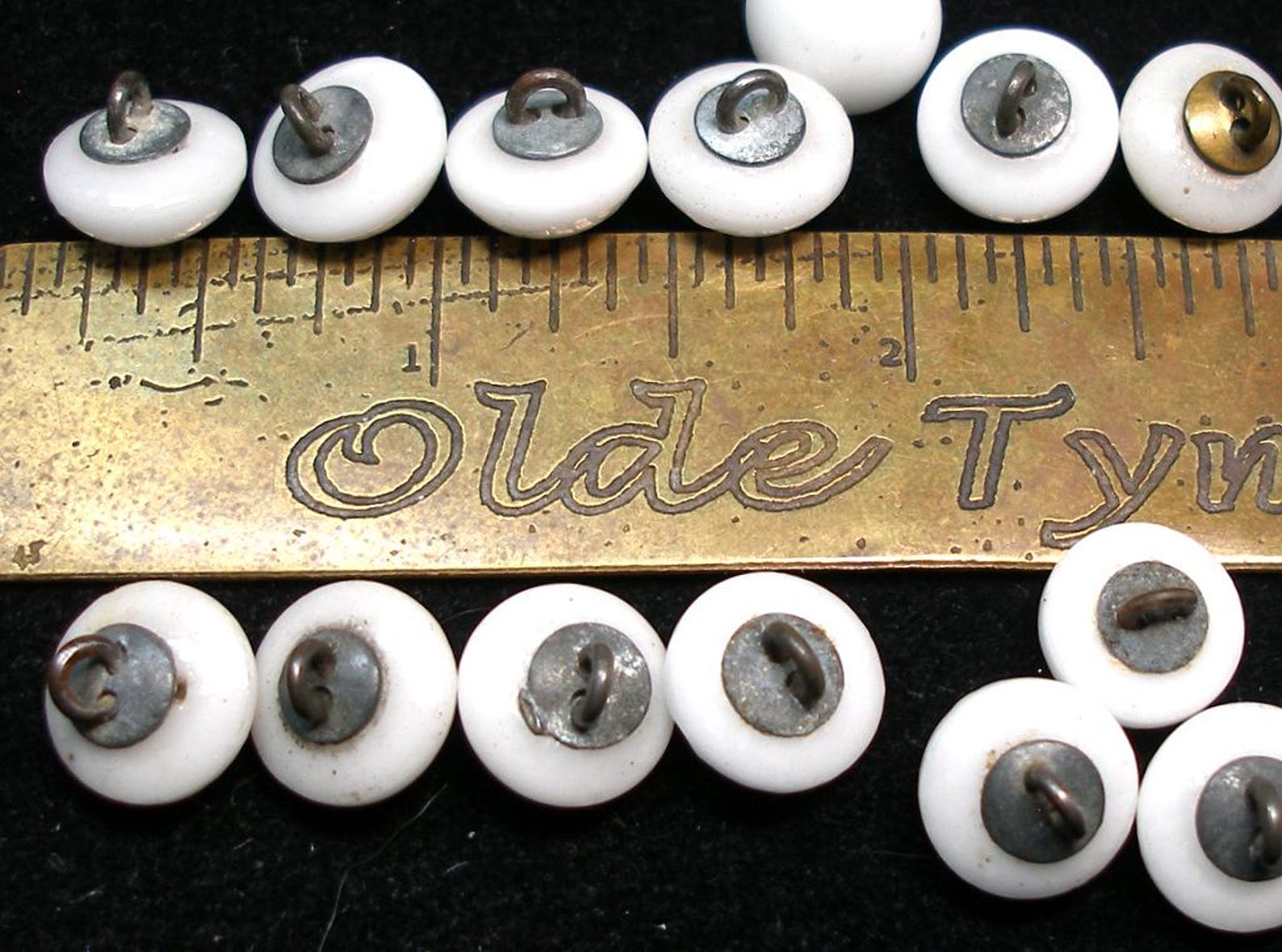 2 Dozen Antique China Buttons. Victorian White Glass Buttons, 7/16". - Etsy
