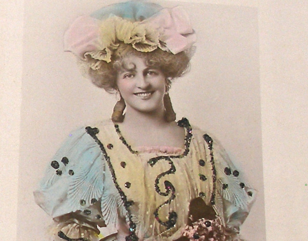 1900s Antique Postcard. Edwardian Actress & Dancer. RPPC Real Photo ...