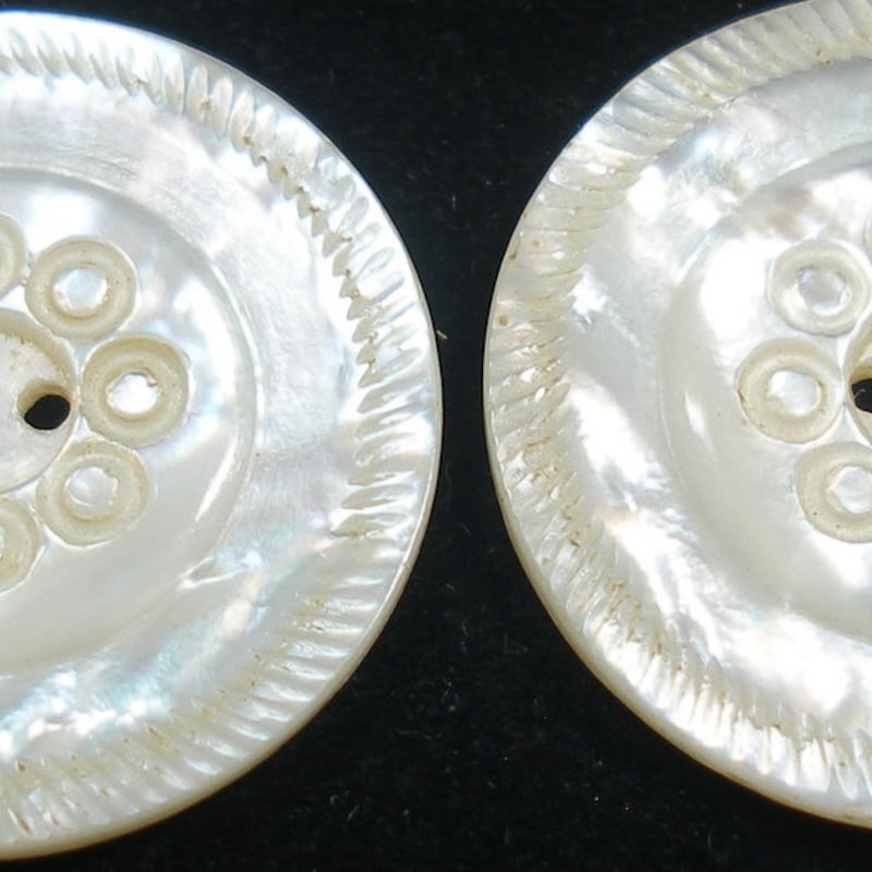 Carved Mother of Pearl Buttons - Etsy