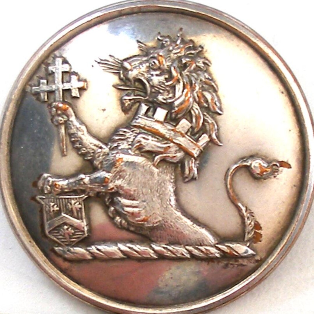 Antique BUTTON, Edwardian Livery With Lion & Cross. 1. Firmin and Sons ...