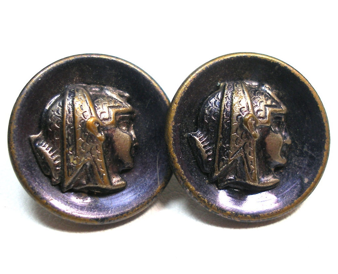 1900s Antique Egyptian Style Buttons. Matching Pair. 11/16" - Etsy