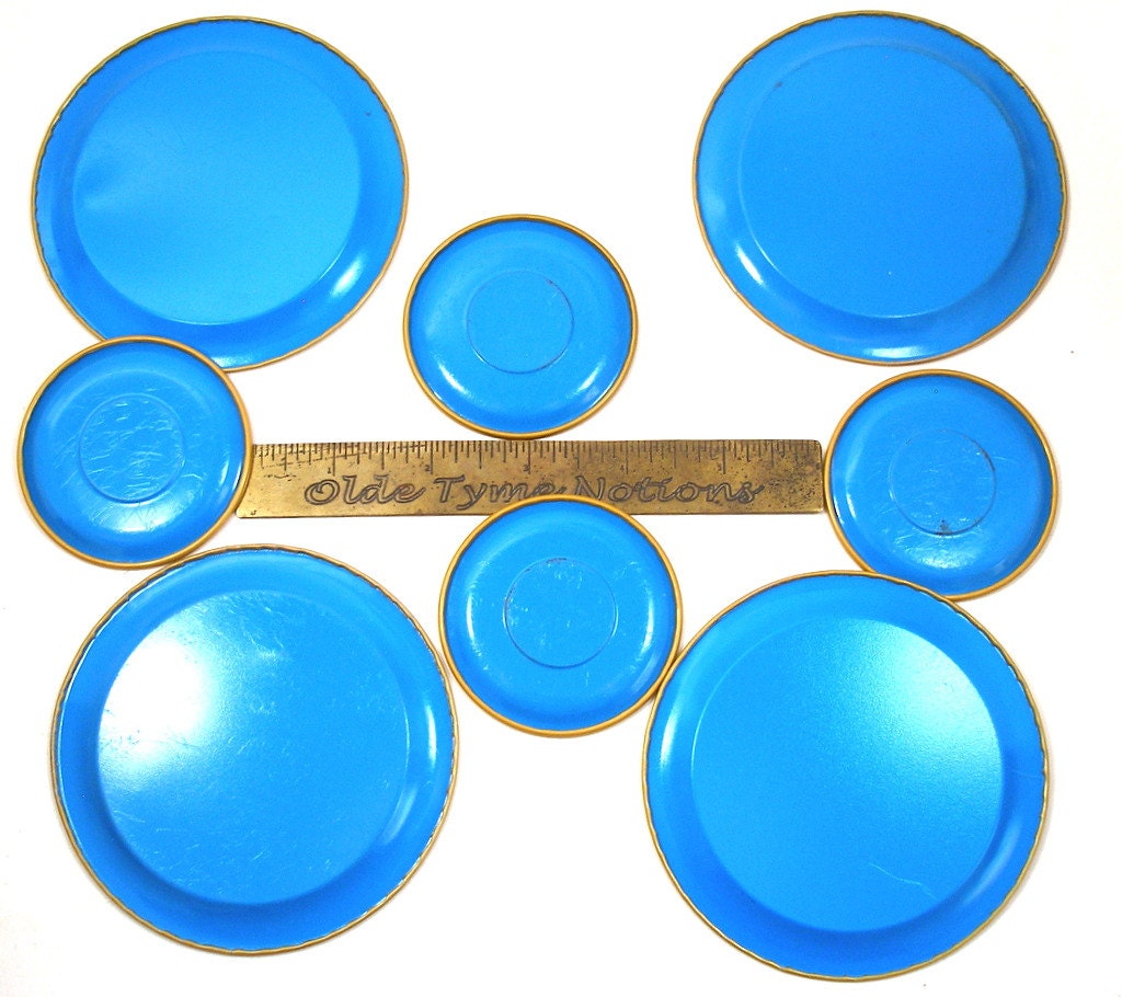 50s Tin Toy Tea Set Blue Heaven by Ohio Art Co. 15 Pieces - Etsy