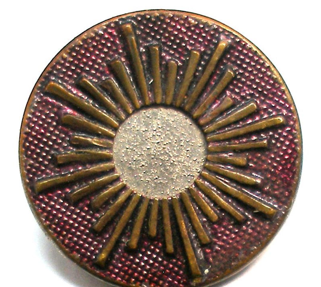 1800s Antique Victorian Button. Sun With Twinkle Center. 5/8". 19th ...