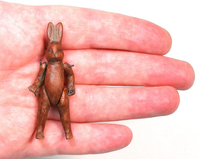 1920s Bisque Rabbit Doll. Articulated Arms & Legs. Made in Germany. 2 1 ...