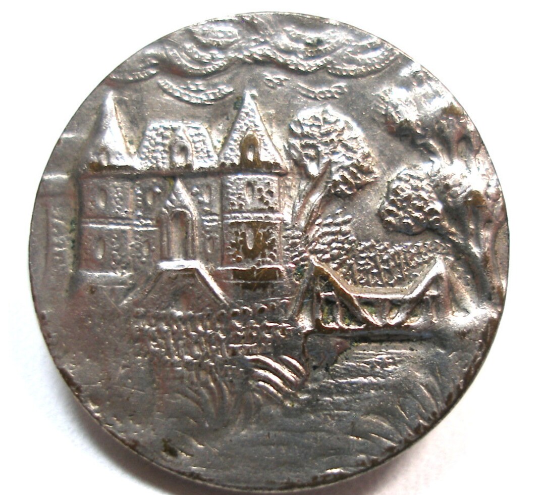 Antique French BUTTON. Victorian Architectural Button. Paris - Etsy