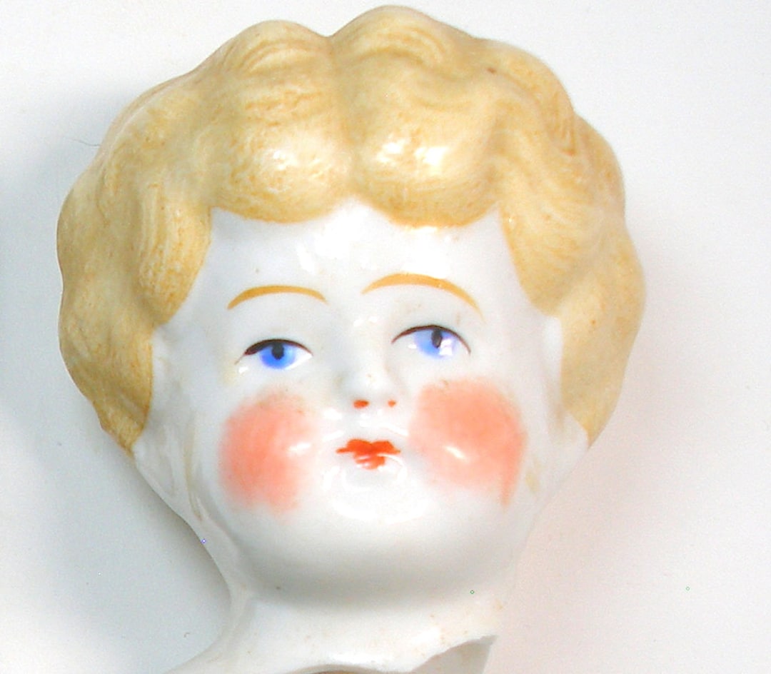LG 1800s Antique China Doll Head. German Frozen Charlotte, White ...