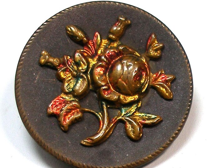 6 Antique BUTTONS. Victorian Flowers With Brass & Cut Steel, 9/16. - Etsy